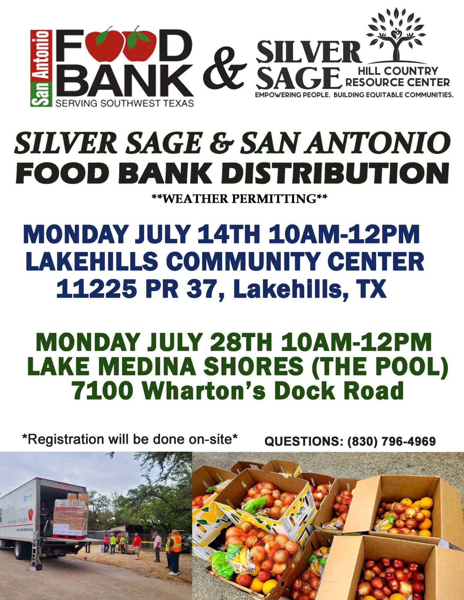 Food Bank Distribution - Lakehills Community Center